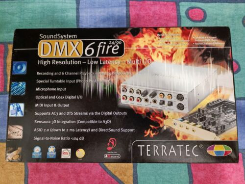 Terratec Dmx Fire 6 24-Bit / 96Khz I/O Pci Sound Card [Working][Box ...