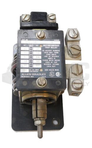 Allen Bradley 809-A12E /A Instantaneous Trip Relay 600V - SPW Industrial