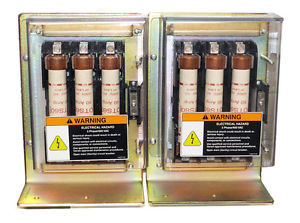 Pack of 6 Ferraz Shawmut 60608 OTS60 H/K Fuses w/ Heavy Duty Enclosure ...