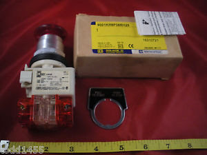 Square D 9001KR8P38RH25 Pushbutton Switch Operator KA3 Ser K Red ...