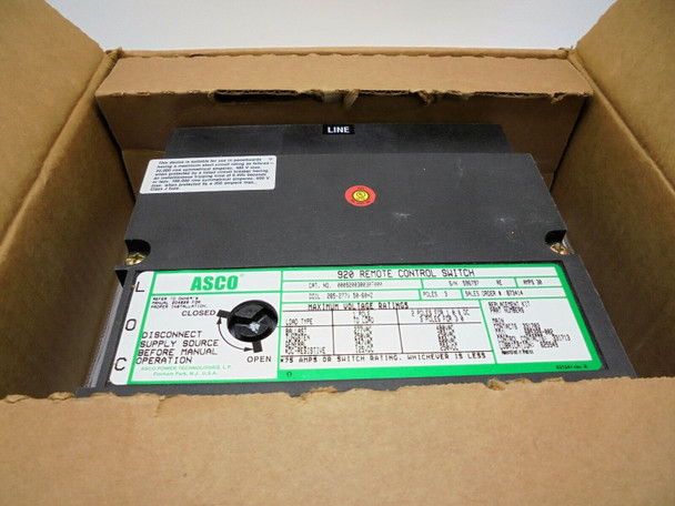 ASCO 920 3 pole Lighting Contactor 150 amp110-120volt coil No Subpanel ...
