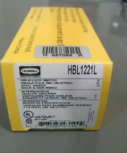 9 Pcs.- Hubble Lock Switch, Single Pole, 20 Amp Back & Side Wired ...