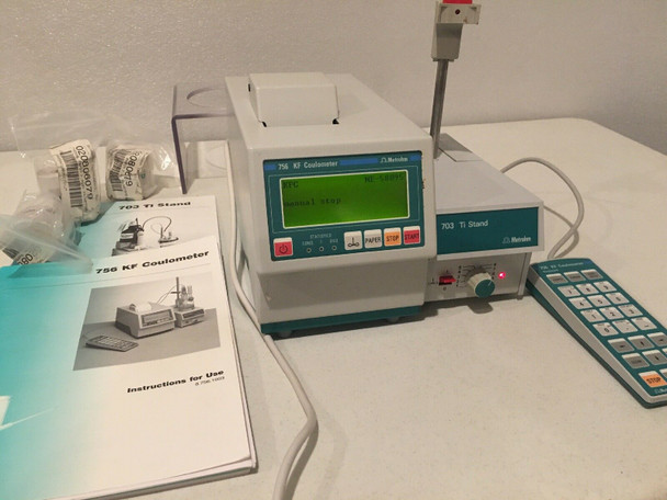 Buy -Metrohm 756 coulometer stand 703 TI stirrer Brinkmann keyboard dfr