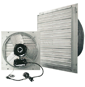 Garage 24 Industrial Exhaust Shutter Shop Air Fan Floor Attic Intake ...