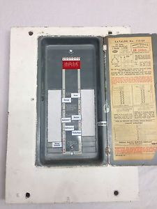 Federal Pacific 112-20 Fpe 100 Amp Electric Panel Cover Fuse Box Stab ...