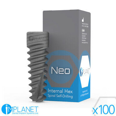 100 Neo® Dental Implants Spiral Sterile Implants Anodized Sla ...