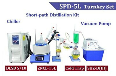 Spd 5L Short Path Distillation Turnkey One-Stop Set Chiller Vacuum Pump ...