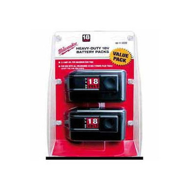 Milwaukee- 48-11-2232 18V Nicd Battery 2.4Ah 2Pk - SPW Industrial