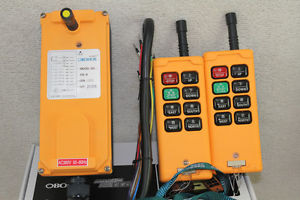 2 Transmitters 8 Channels Hoist Crane Radio Remote Control System 220V ...