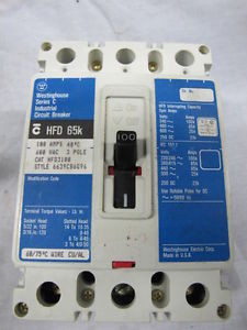 Westinghouse Hfd3100 3 Pole 100 Amp 600 Volt Circuit Breaker - SPW ...