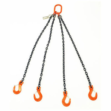 Mazzella Lifting B152018 6' Quad Leg Chain Sling W/ Sling Hook - SPW ...