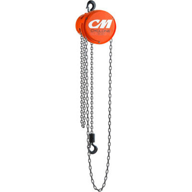 CM Cyclone Hand Chain Hoist, 500 Lb. Capacity, 15 Ft. Lift - SPW Industrial