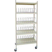 Omnimed® Standard Vertical Open Chart Rack, 40 Binder Capacity, Beige ...