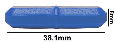 Octagon-Shaped Spinbar, Blue, 38 x 8 mm