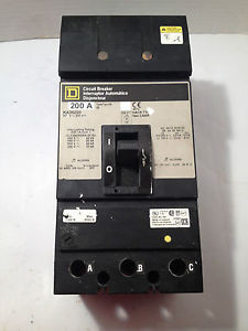 Square D Ka36200 200 Amp 3 Pole Type Ka Circuit Breaker Used - SPW ...