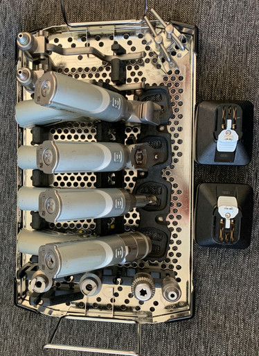 Stryker System 8 4-Hand Pieces Set, batteries, attachments, Container ...