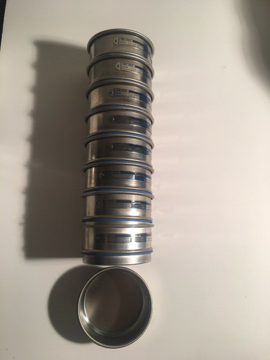 RETSCH SHAKER ASTM TEST STAINLESS STEEL SIEVES STACK 9 Pieces - SPW ...