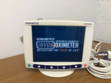Somanetics Invos Oximeter 5100C Cerebral Somatic W/ 2 Pre-Amp & 4 Cables