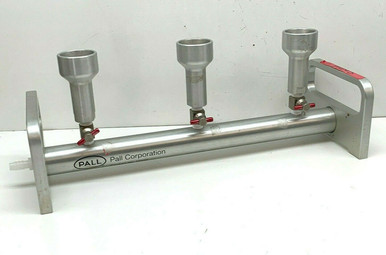 Pall 15402 Aluminum Filter Funnel Manifold 3-Place