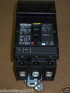 Square D Hj 060 3 Pole 50 Amp 600V Hja36050 Powerpact Circuit Breaker ...
