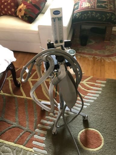 Porter Mxr 3000 Dental Nitrous Flowmeter With 4 Tank Cart