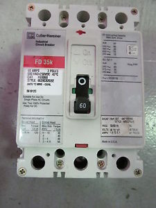 Cutler Hammer Fd3060 Circuit Breaker 60 Amp 3 Pole 600 V With Shunt ...
