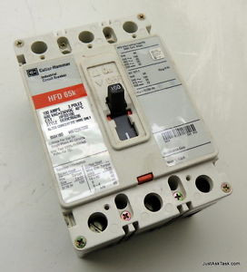 Cutler-Hammer Circuit Breaker Hfd3100 100A 3 Pole 600Vac 250 Vdc Red ...