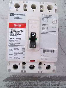 Cutler Hammer Ed3100 Circuit Breaker 100 Amp 3 Pole 600 V - SPW Industrial