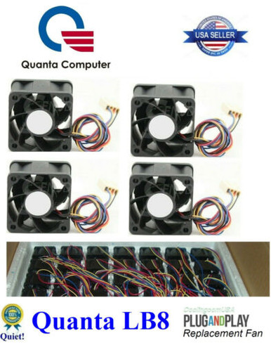 4 Pack Quiet Replacement Fans For Quanta Lb8 Switch - SPW Industrial