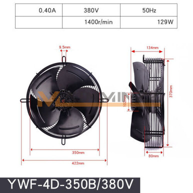 New One Weiguang External Rotor Fan Ywf4D-350B 380V/50Hz - SPW Industrial