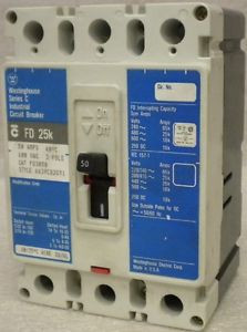 Westinghouse Fd3050 600 Vac 50 Amp 3 Pole Circuit Breaker - SPW Industrial