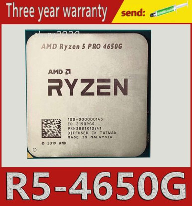 Amd Ryzen 5 Pro 4650G 6-Core 3.7Ghz Socket Am4 R5-4650G Cpu Processor ...