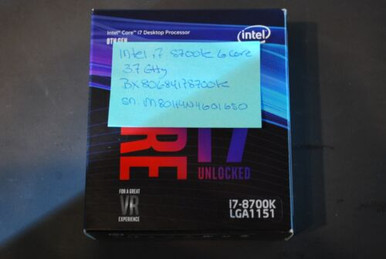 Intel I7-8700K 6 Core 3.7Ghz Lga 1151 8Th Gen Bx80684178700K - SPW ...