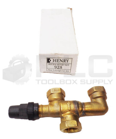New Henry 925 3 Way Dual Shut Off Valve 3/4" - SPW Industrial