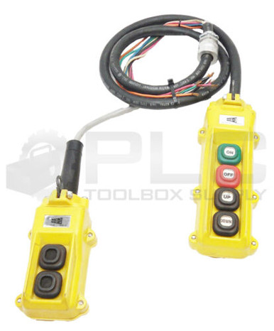 Duct-O-Wire 4-Push Button Pendant Controller W/ 2-Push Button Pendant ...