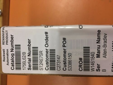 Allen Bradley Controllogix 5562 Processor 1756-L62/B Logix5562 Fw1.10 ...