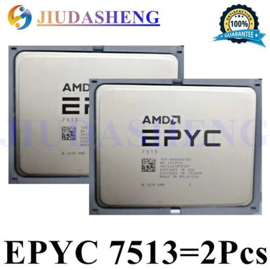 2 Pcs Amd Epyc 7513 32 Cores 64 Threads 2.6Ghz 200W Cpu Processor No ...