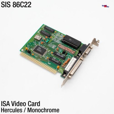 Sis 86C22 Hercules Monochrome Isa 8-Bit Video Card Graphics Adapter ...