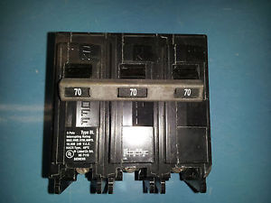 Siemens B370 Type BL Bolt-on, 240VAC, 3 pole, 70A Circuit Breaker - SPW ...