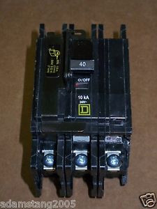 Square D QOU 3 POLE 40 amp 240v QOU3405237 Circuit Breaker QOU340 ...