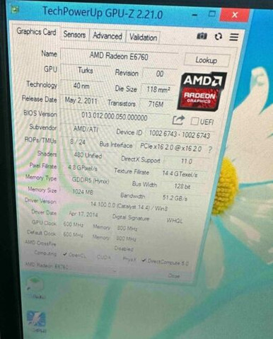Mxm 3.0 Type A Amd Embedded Gpu E6760 1Gb Gddr5 Video Graphics Card ...