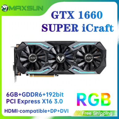 Maxsun Gtx 1650 Super 1650 Terminator 4Gb Ddr5 Graphic Card 1660 6Gb ...