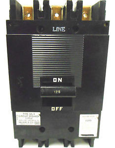 SQUARE D 125 AMP 3 POLE CIRCUIT BREAKER CAT No. 997317 ........... WC ...