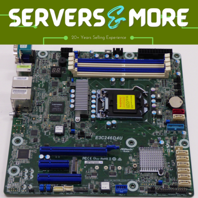 Asrock Rack E3C246D4U Motherboard + Io Plate | Lga 1151 | Up To 128Gb ...