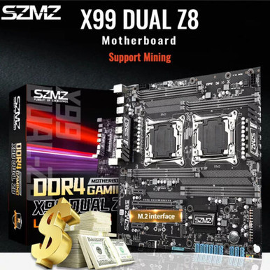 Szmz X99 Dual Cpu Motherboard 8 Channels Lga 2011-3 Support Xeon E5 ...