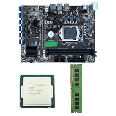 B250C Btc 12X Usb3.0 To Pci-E 16X Mining Motherboard G3900 Cpu Lga1151 ...