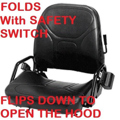 Forklift Flip Down Seat With Switch Seatbelt Fold Cat Clark Mitsubishi ...