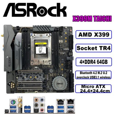 Asrock X399M Taichi Motherboard M-Atx Amd X399 Socket Tr4 Ddr4 128Gb ...