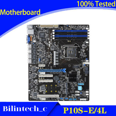 For Asus P10S-E/4L Server Motherboard Supports E3-1200 V5 64Gb 1151Pin ...