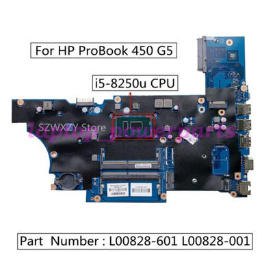Hp Probook 450 G5 W/ I5-8250U Cpu Motherboard Da0X8Cmb6E0 L00828-601 ...